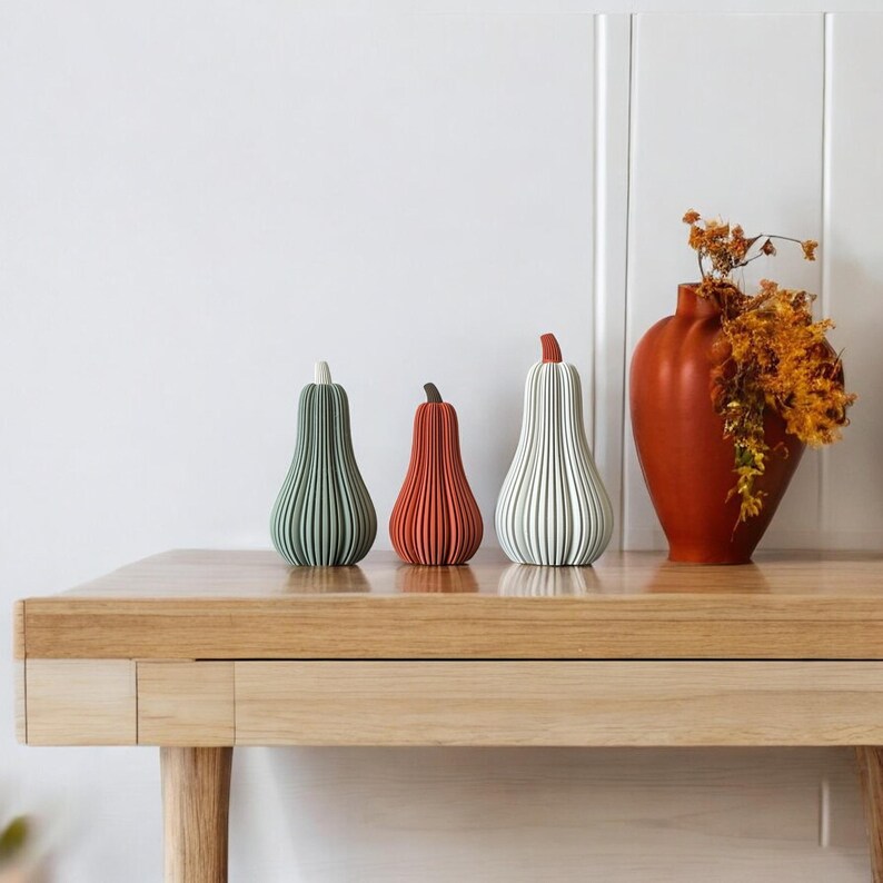 Gourd Tabletop Decor | 3pc Fall Gourd Decor | Halloween Gourd Gift ...
