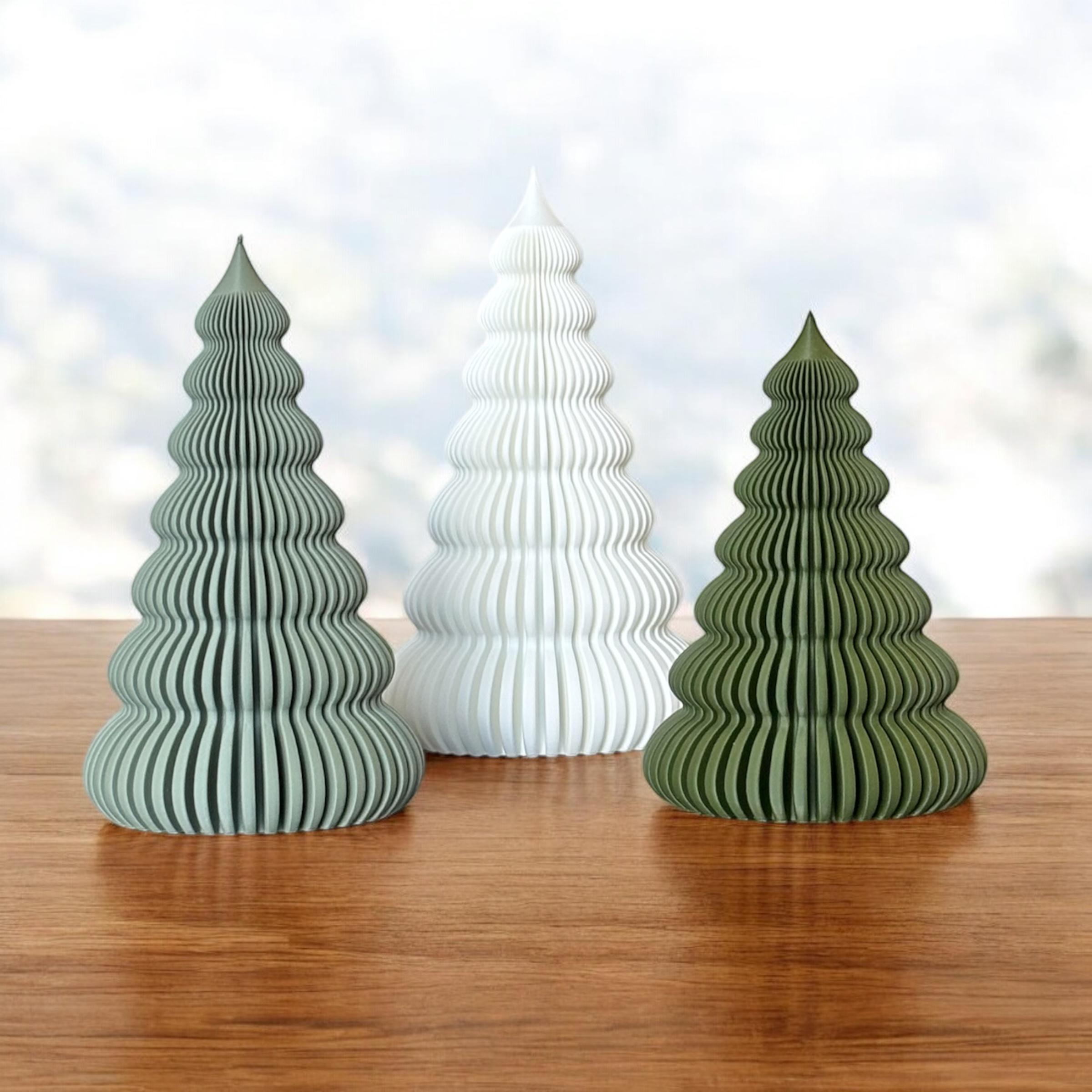 Christmas Tree Tabletop 3pc Tree Light Decor | Holiday Christmas Tree ...