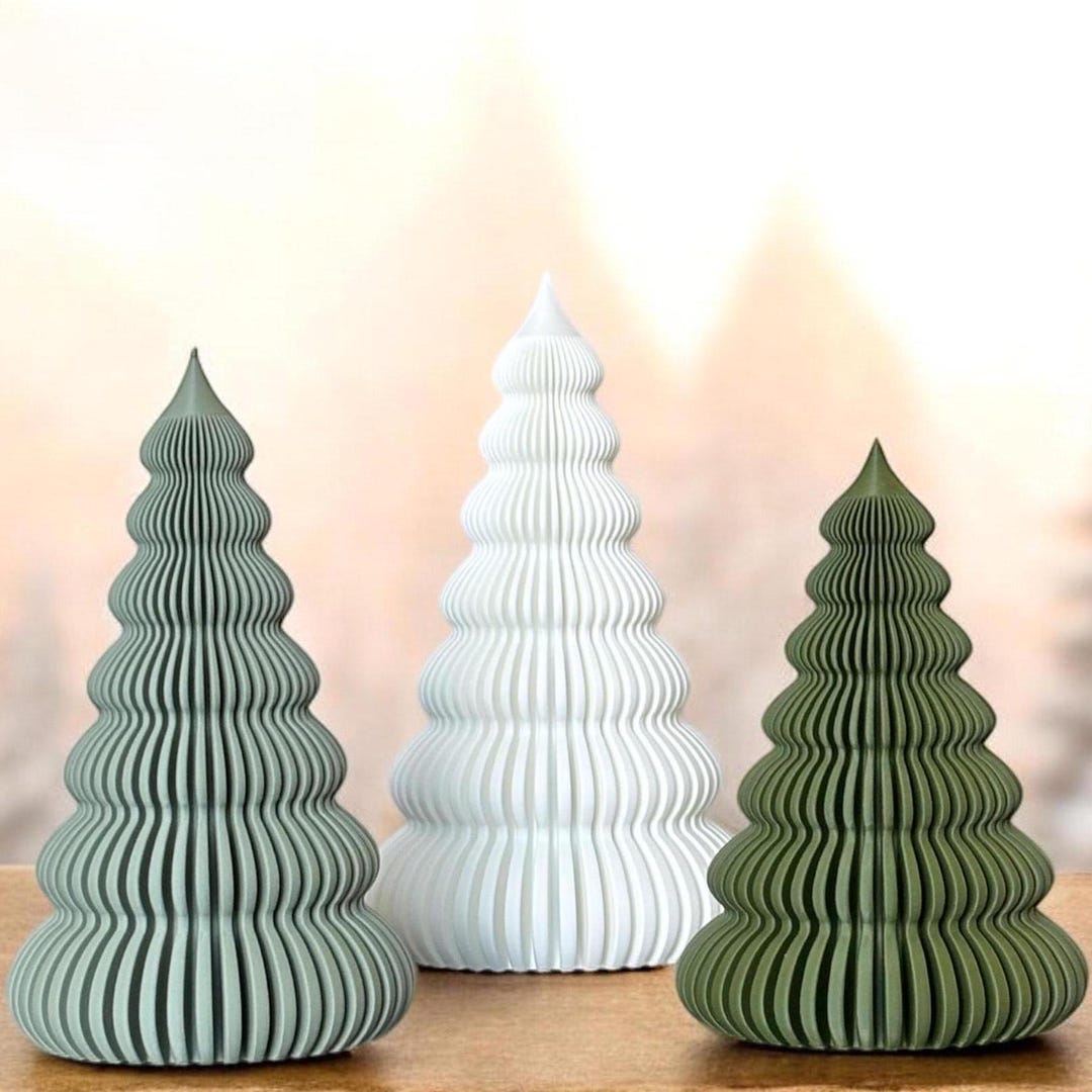 Christmas Tree Tabletop 3pc Tree Light Decor | Holiday Christmas Tree ...
