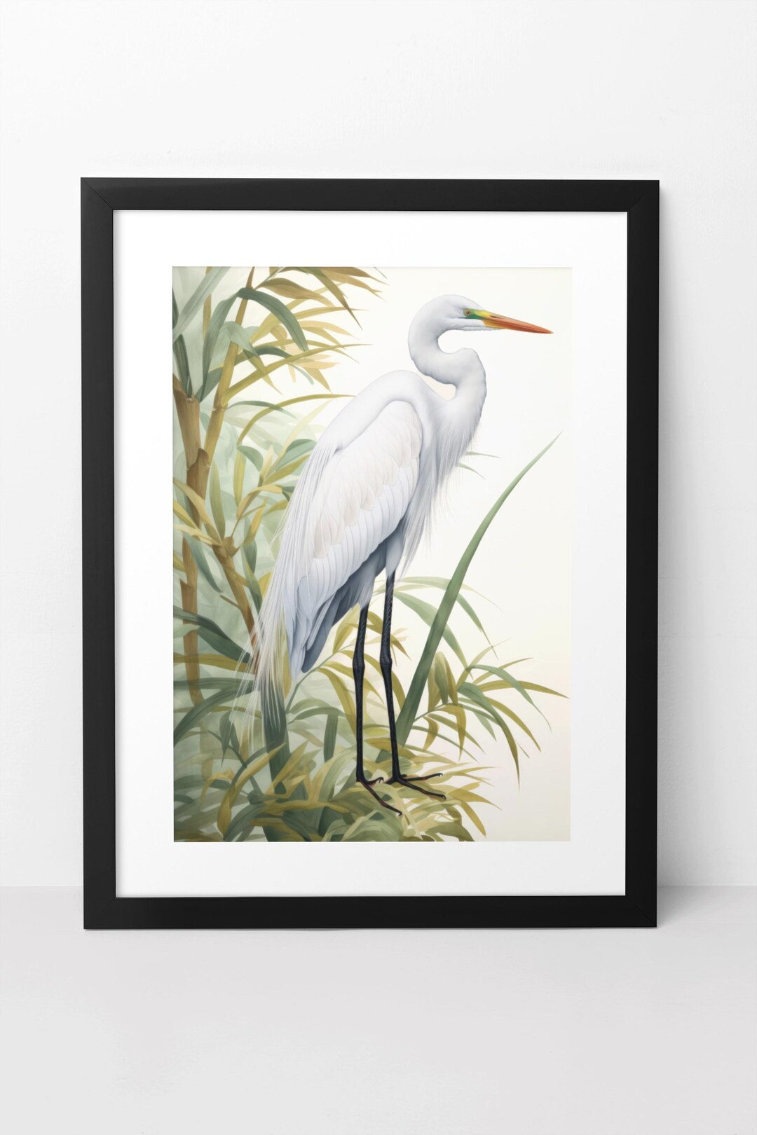 Great Egret 2 Digital Download Art, Great Egret, Great Egret Painting ...