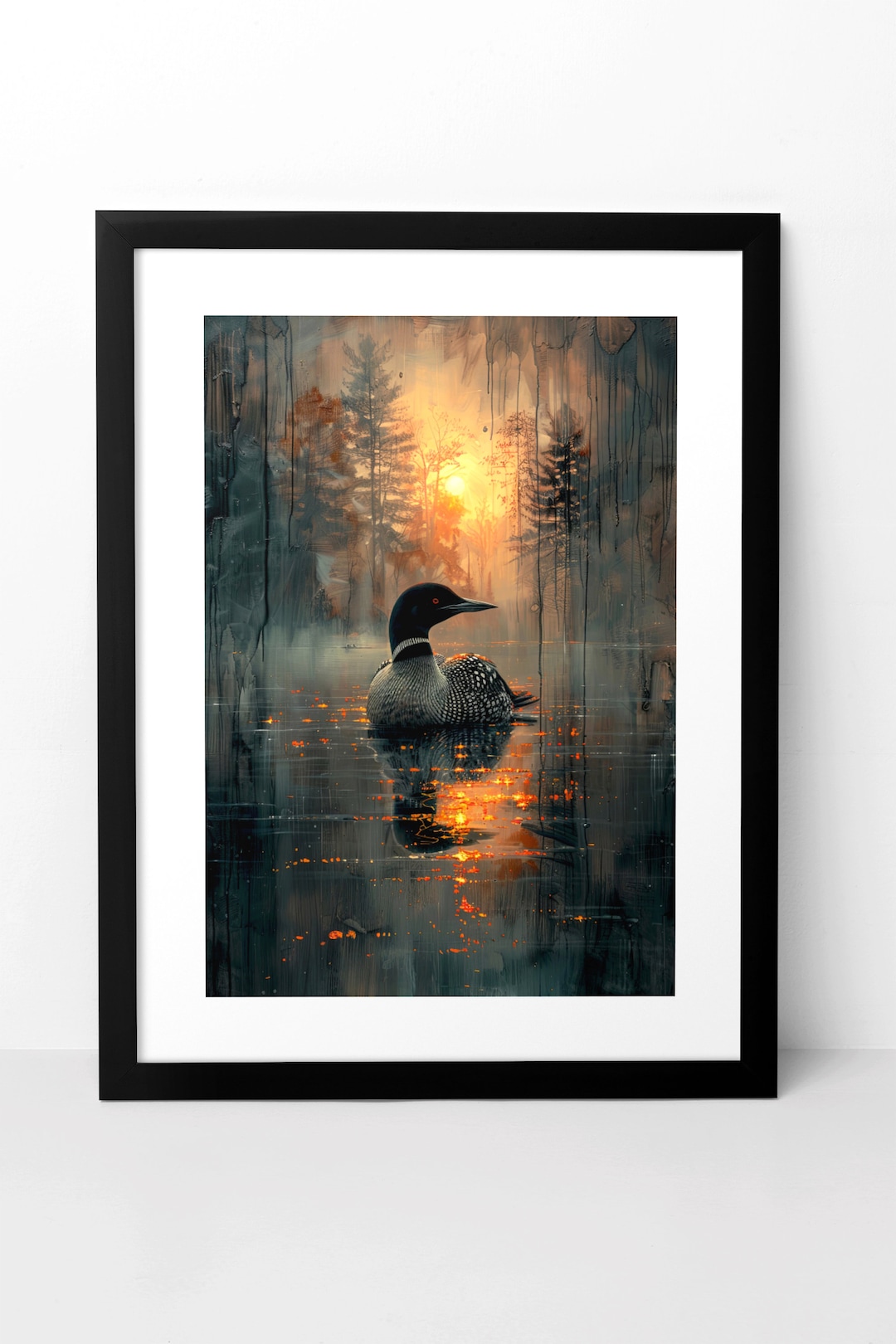 Minnesota Loon Digital Download Art, Home Décor, Loon Painting, Loon ...