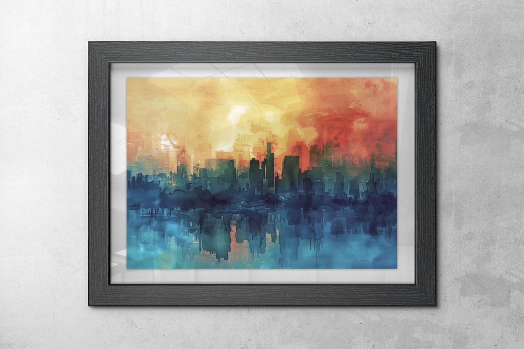 Cityscape Digital Download, Cityscape Wall Art, City Wall Art, Urban ...
