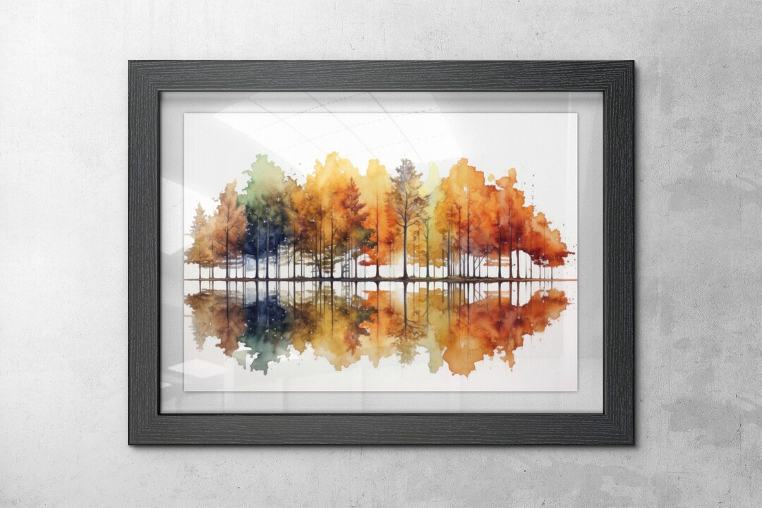 Fall Reflections Digital Download Art, Autumn Scene, Printable ...