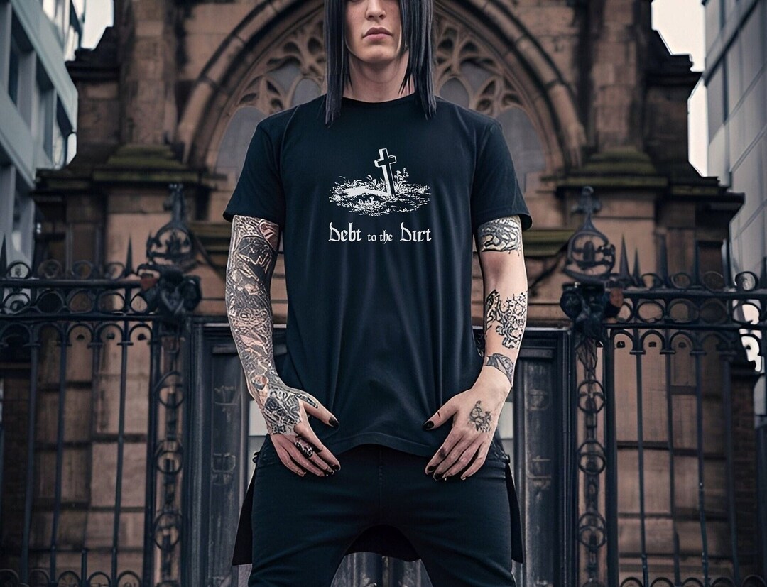 Emo Classic Macabre Tshirt Gothic Tombstone Gloomy Aesthetic Shirt ...
