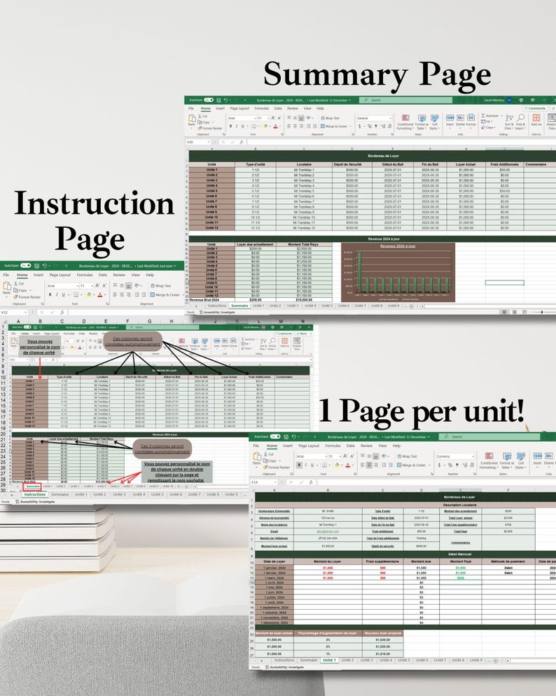 Landlord Excel Rent Tracker | Rental Income Tracker | Rental ...