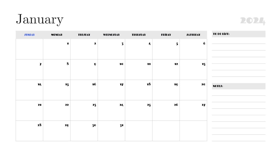 Digital 12 Month Calendar Planner - Etsy