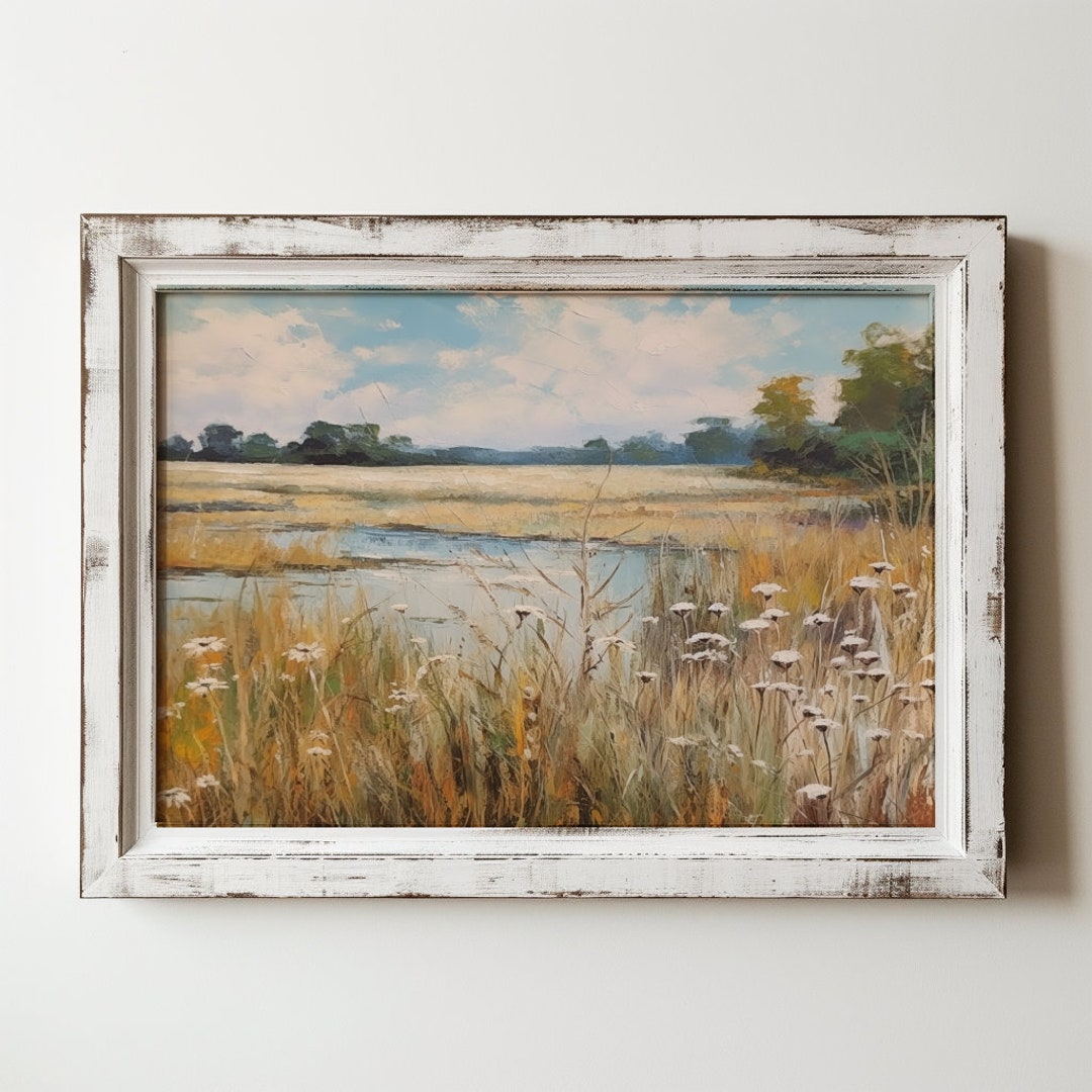 Summer Meadow Landscape Art Print: Nature Scenery (digital Download) - Etsy