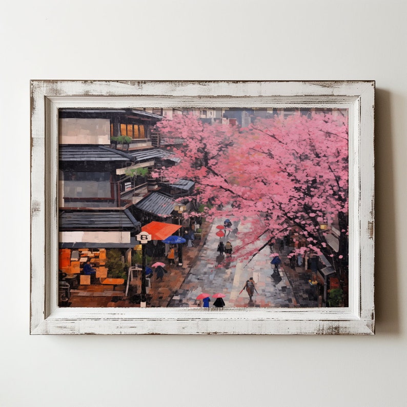 Tokyo | Printable | Japan | Cherry Blossoms | Pink Flowers | Cityscape ...