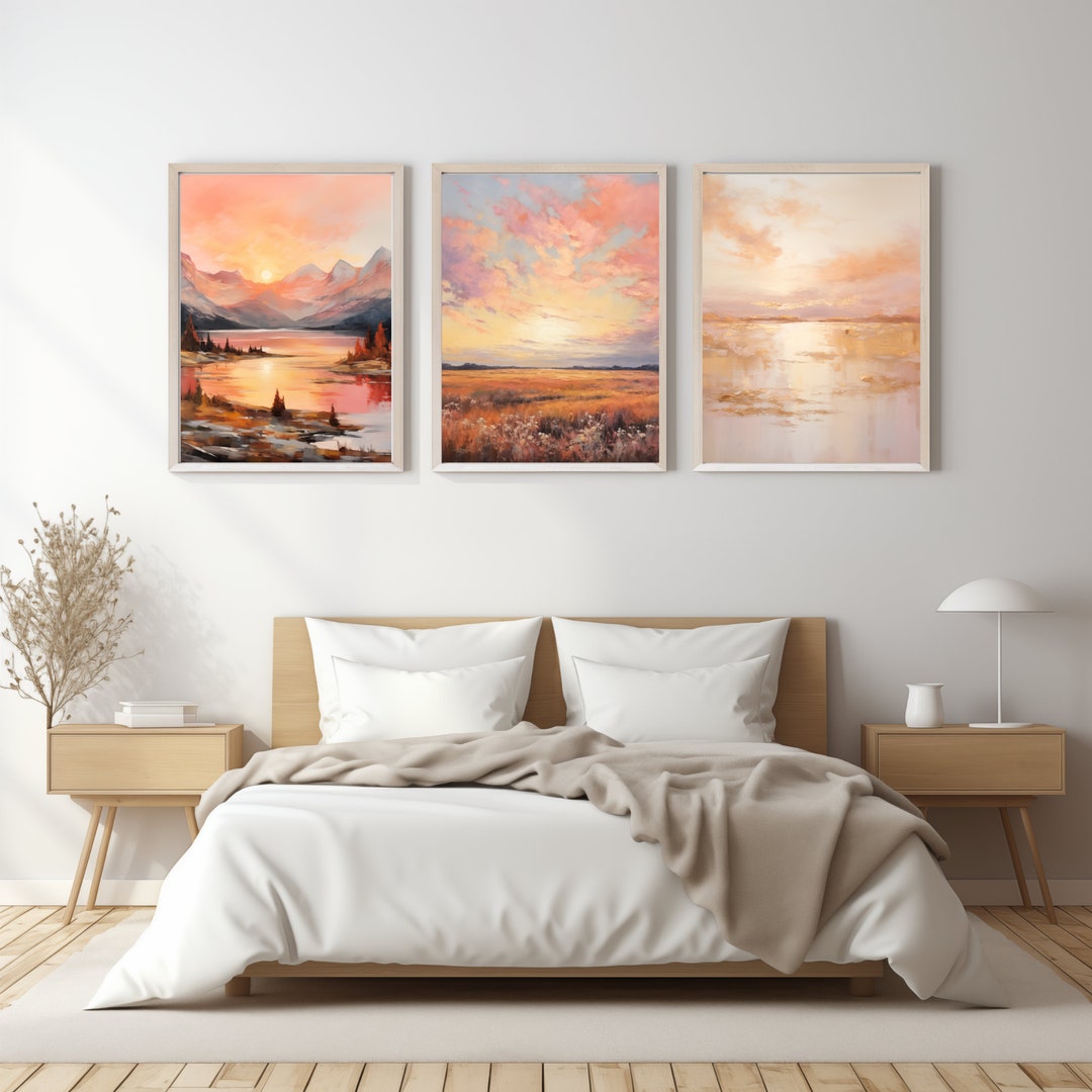 Sunset Print Set | PRINTABLE | Sunset Art Set | Set of 3 Prints | 3 ...