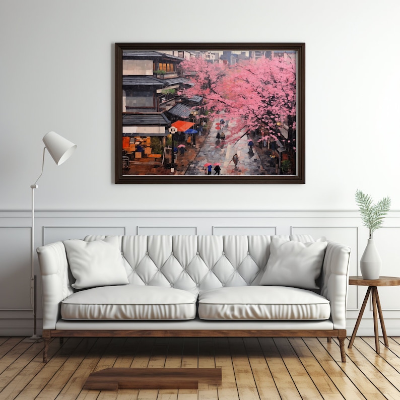 Tokyo | Printable | Japan | Cherry Blossoms | Pink Flowers | Cityscape ...