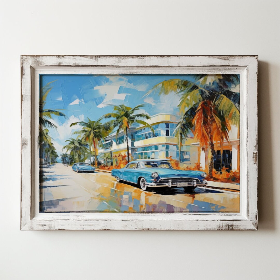South Beach | Printable | Florida | Miami | City | Beach | Palm Trees ...