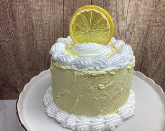 5” Faux Lemon Cake | Fake Dessert | Fake Cake | Fake Bake | Coffee Bar ...