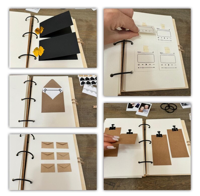 Personalized Wood Cover Scrapbook Album: Interactive Memory Keepsake ...