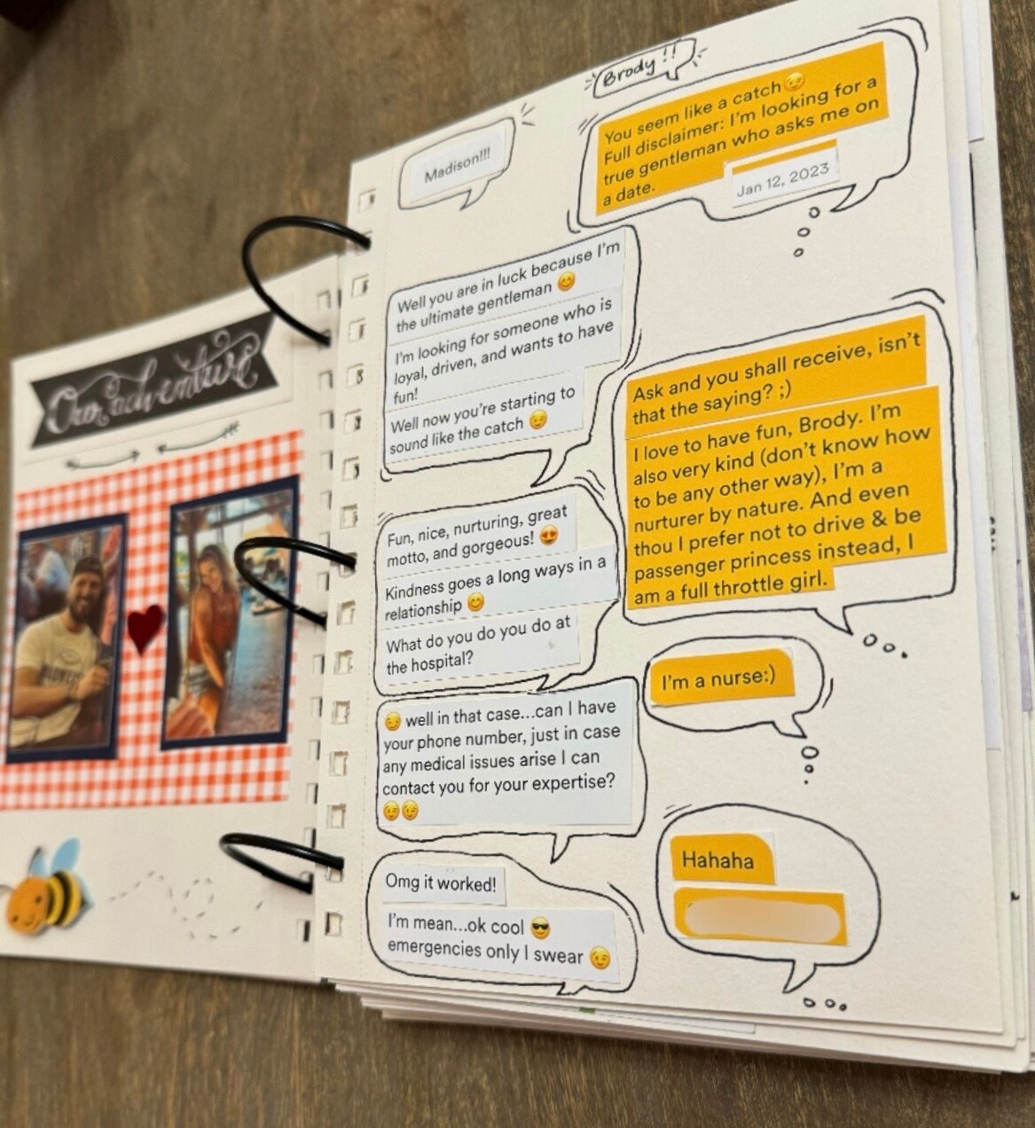 Dating Book, Bumble Hinge Tinder Match.com Dating Memory Book, Couples ...