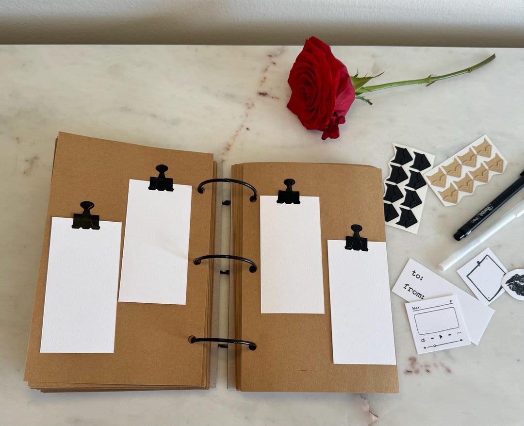 Brown Page Scrapbook Premade Scrapbook With Interactive Flipup Popout ...