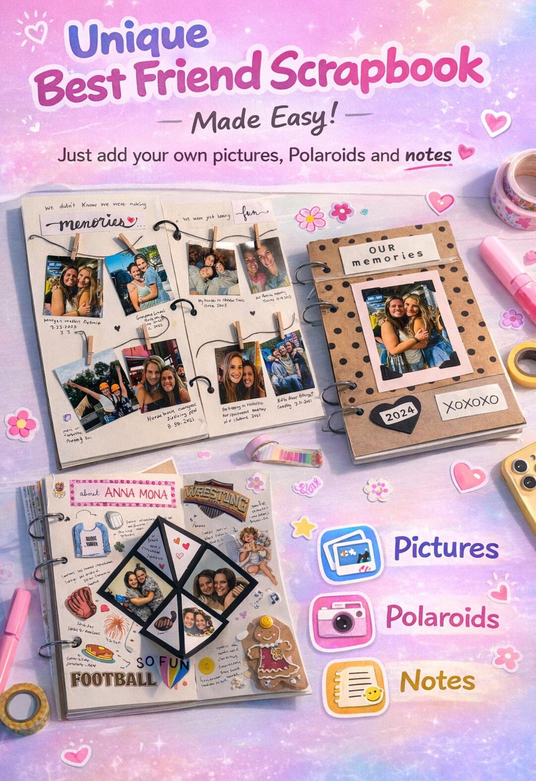 Special Photo Book for Best Friend Premade Beginners Scrapbook Kit ...