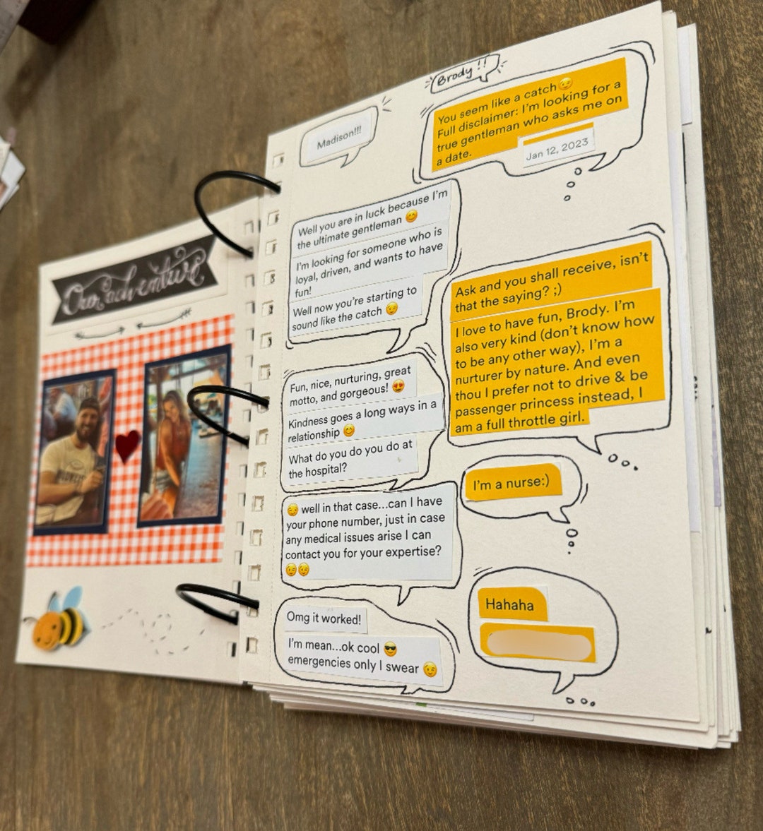 Dating Book, Bumble Hinge Tinder Match.com Dating Memory Book, Couples ...