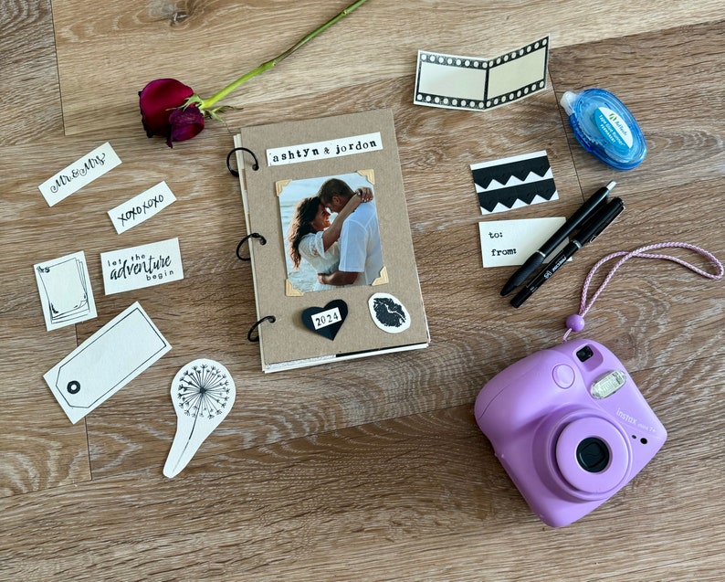 Interactive Travel Scrapbook: Polaroid, Ticket Keepsake Memory Book ...