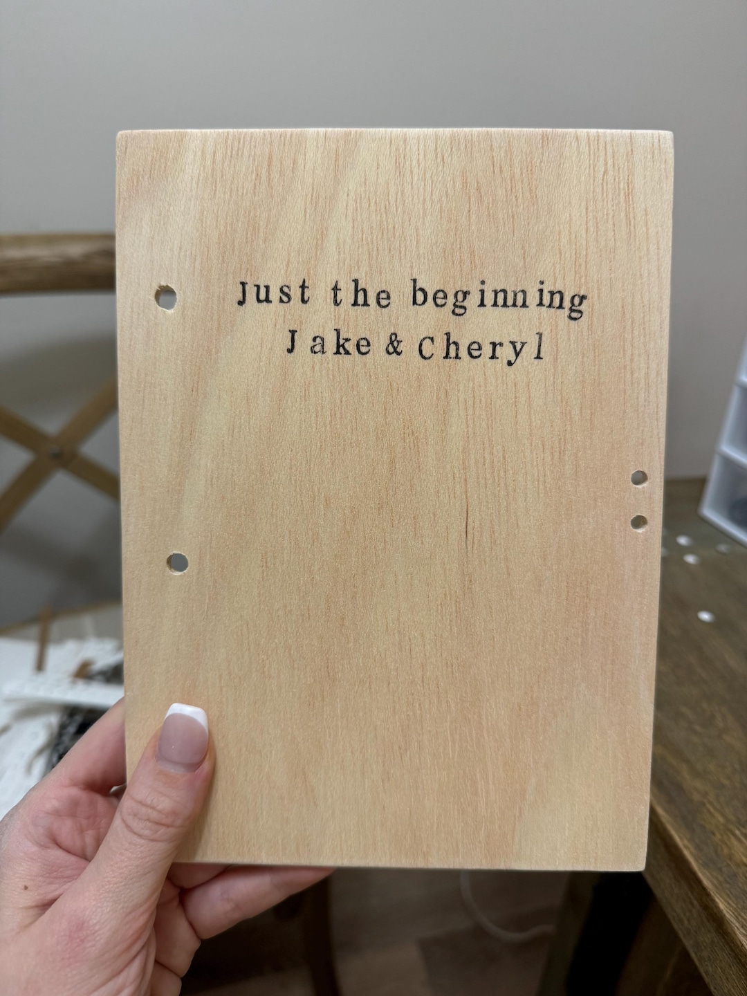 Oak Wooden Scrapbook Front and Back Covers ONLY With Custom Title - Etsy