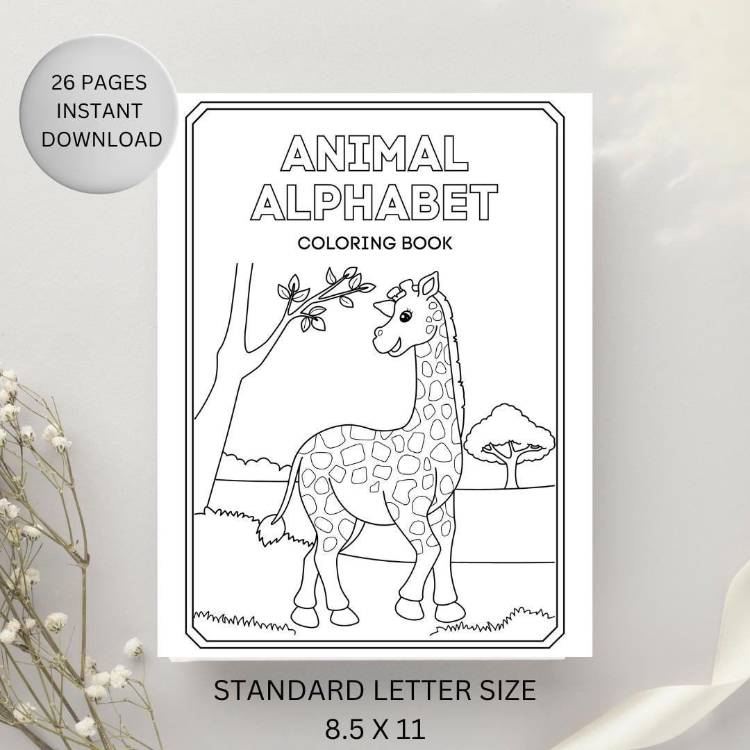 Baby ABC Coloring Book, Printable Coloring Book, Activity Sheet, First ...