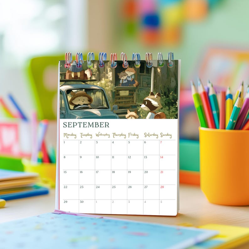 2025 Calendar Vertical Images Digital Art Print Whimsical Design Cute ...