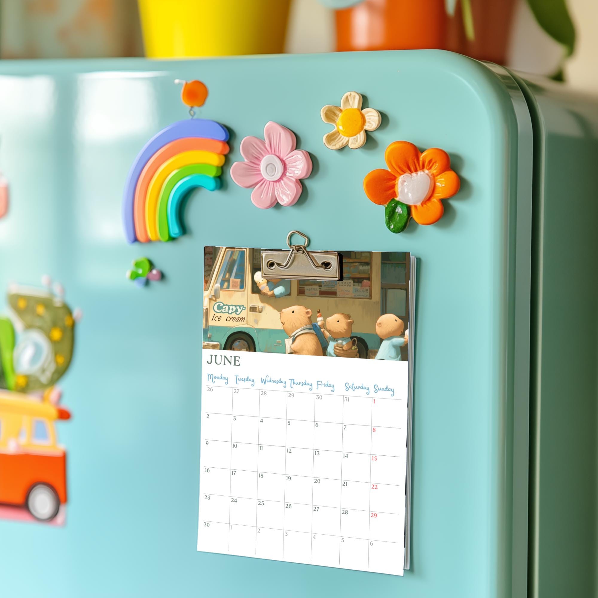 2025 Calendar Vertical Images Digital Art Print Whimsical Design Cute ...