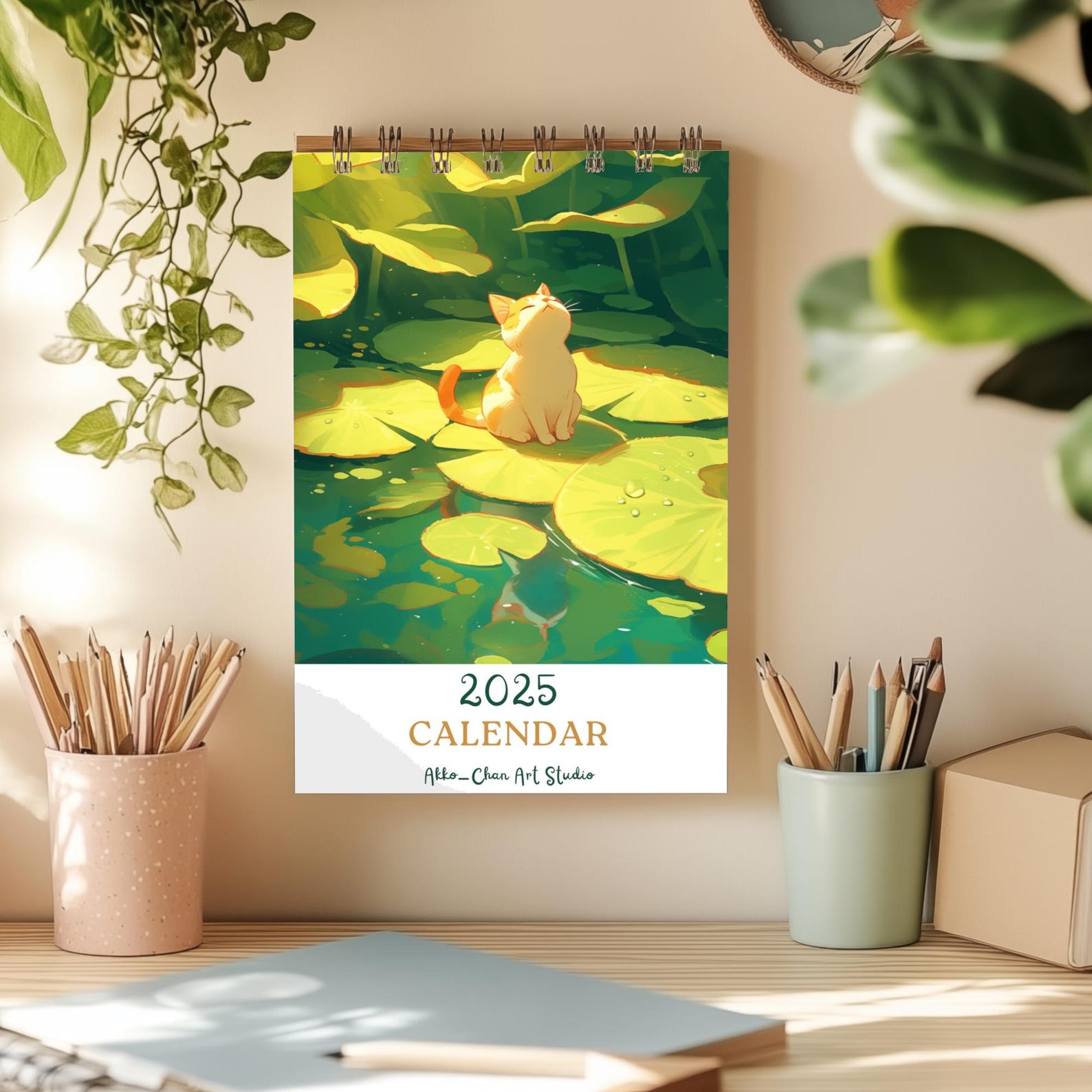 2025 Calendar Vertical Images Digital Art Print Whimsical Design Cute ...