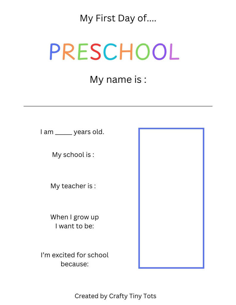 My First Day of School - Etsy