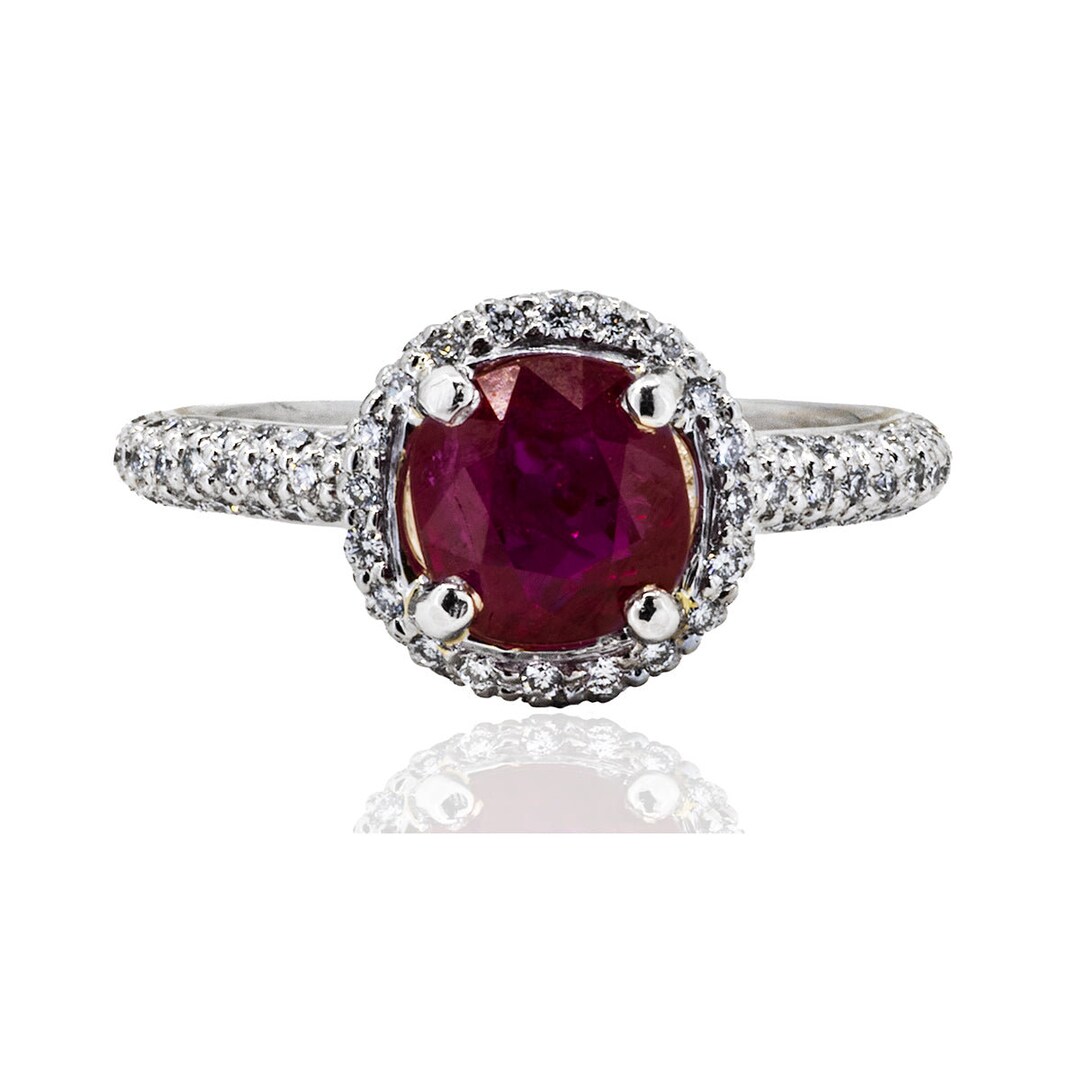 AGL Certified Burma Ruby Ring - Etsy