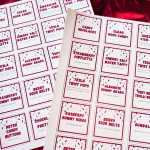 EDITABLE Sprinkles Candy Card Template | Pink Candy Food Labels ...