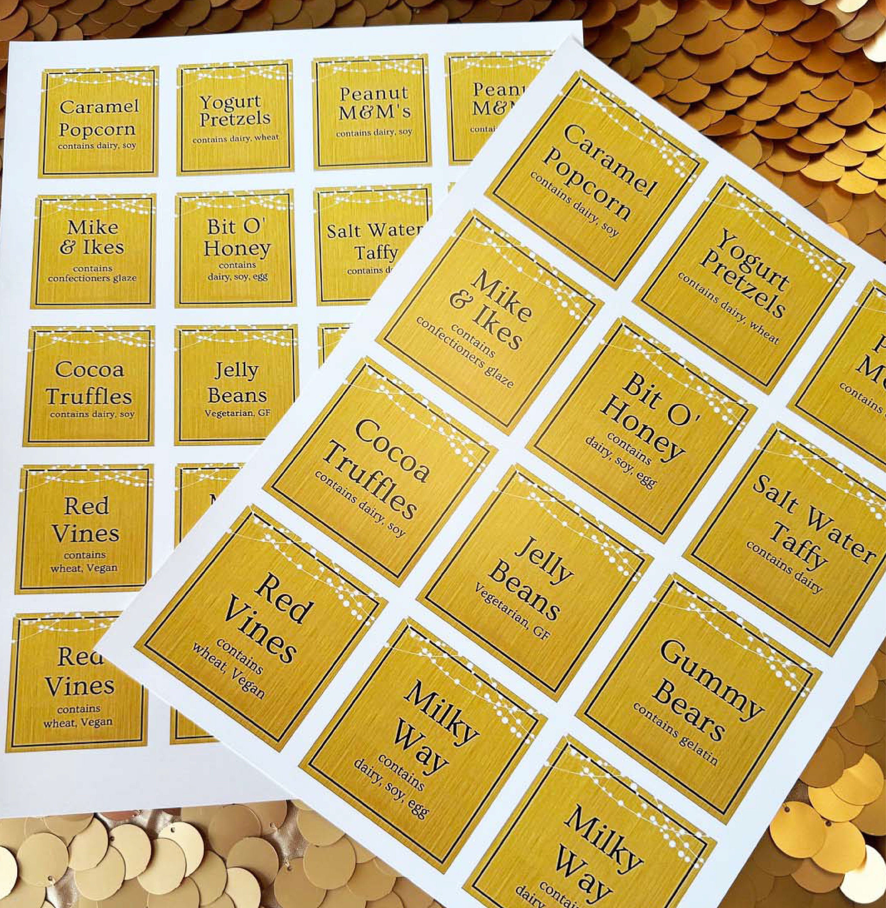 EDITABLE Birthday Candy Food Labels | Editable Birthday Sweets Candy ...