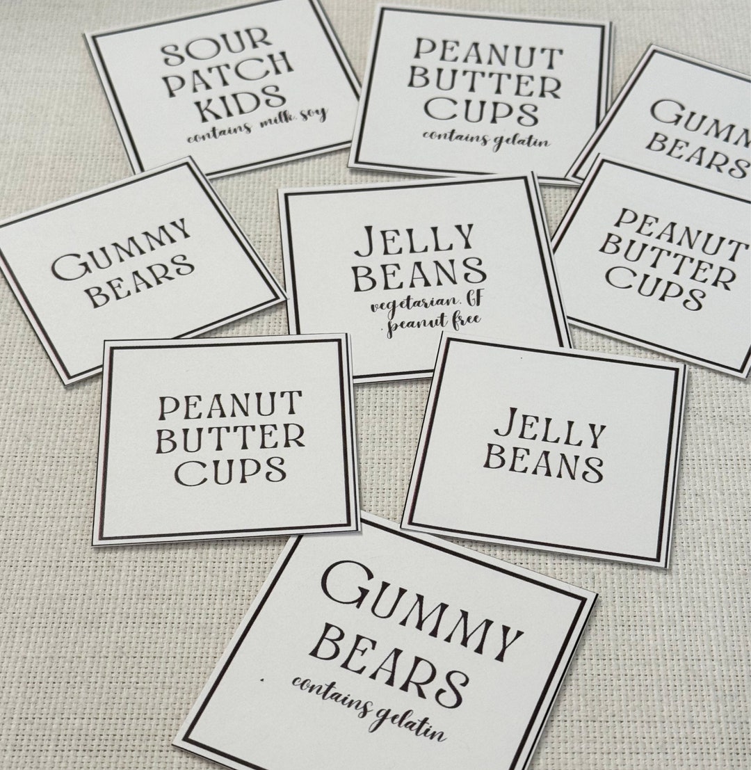 EDITABLE Wedding Candy Labels Template | Wedding Labels Printable ...