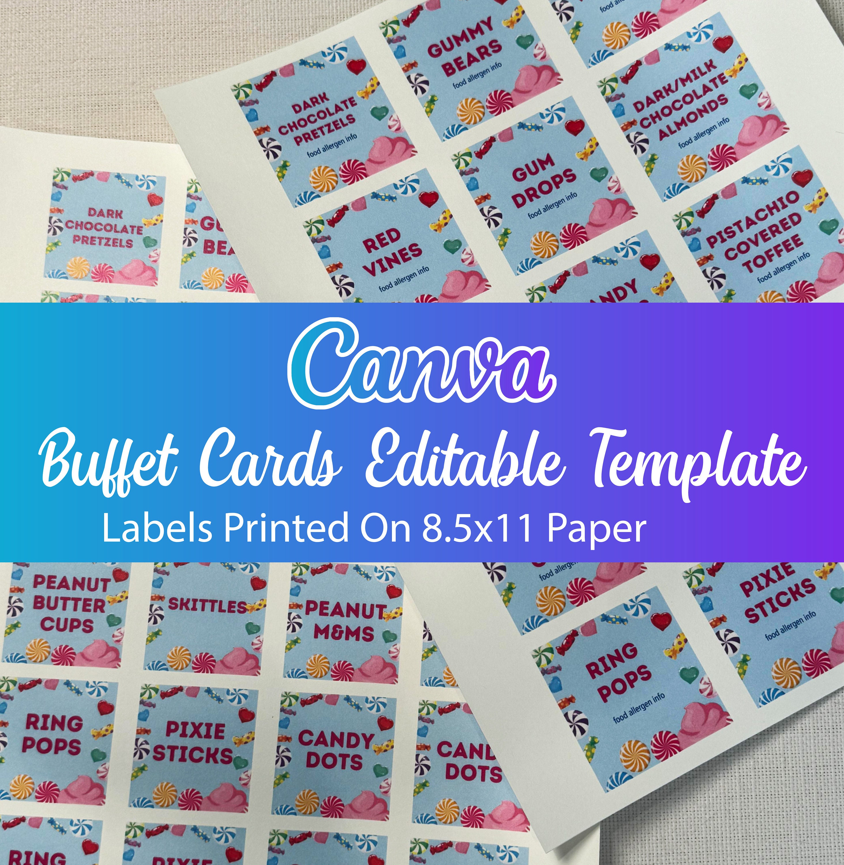 EDITABLE Candyland Labels Template | Candyland Theme Labels Printable ...