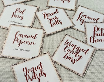 EDITABLE Wedding Candy Buffet Label Wedding Place Card Printable ...
