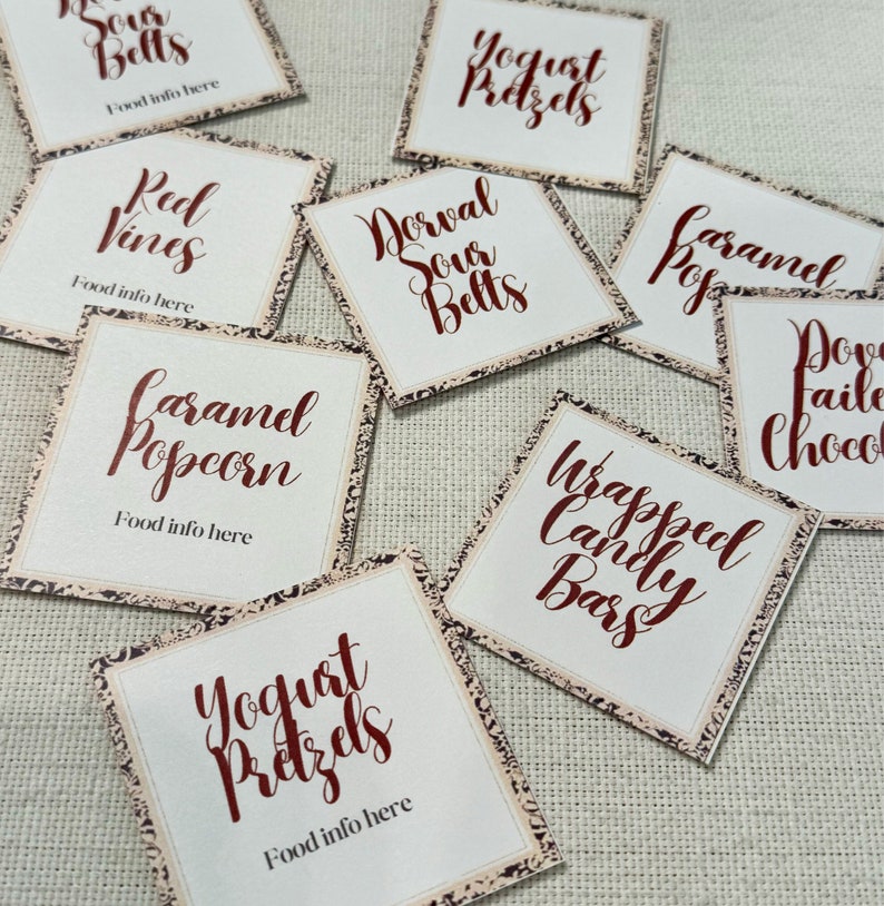 EDITABLE Wedding Favor Candy Labels Template | Wedding Favor Labels ...