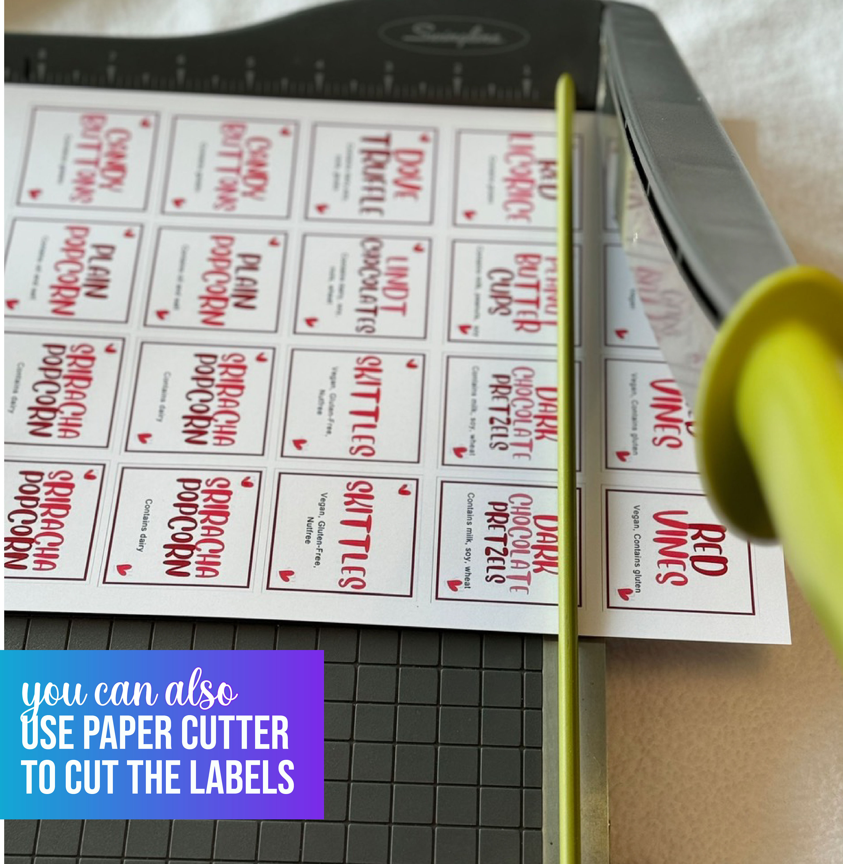 EDITABLE Sprinkles Candy Card Template | Pink Candy Food Labels ...