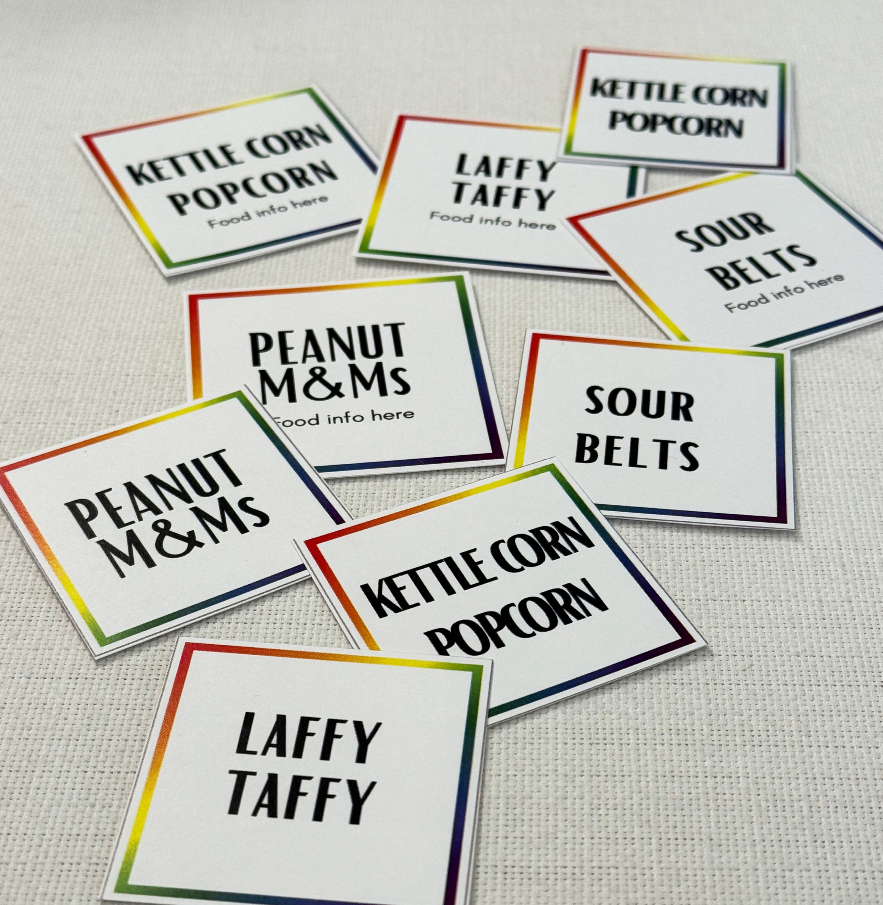 EDITABLE Colorful Candy Labels Template | Skoll Foundation Labels ...