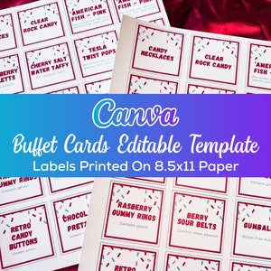 EDITABLE Sprinkles Candy Card Template | Pink Candy Food Labels ...