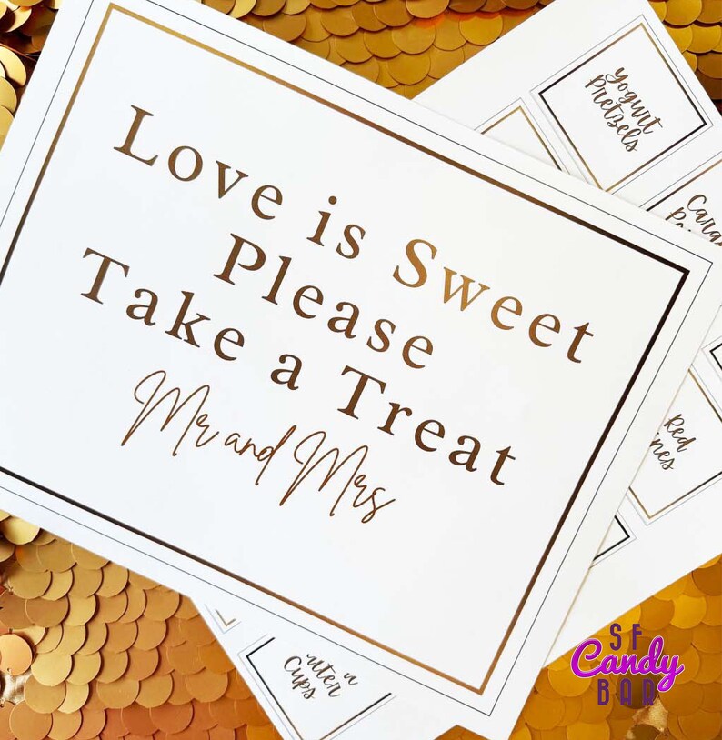 Wedding Sign Printable Candy Buffet Sign Printable Wedding Reception ...