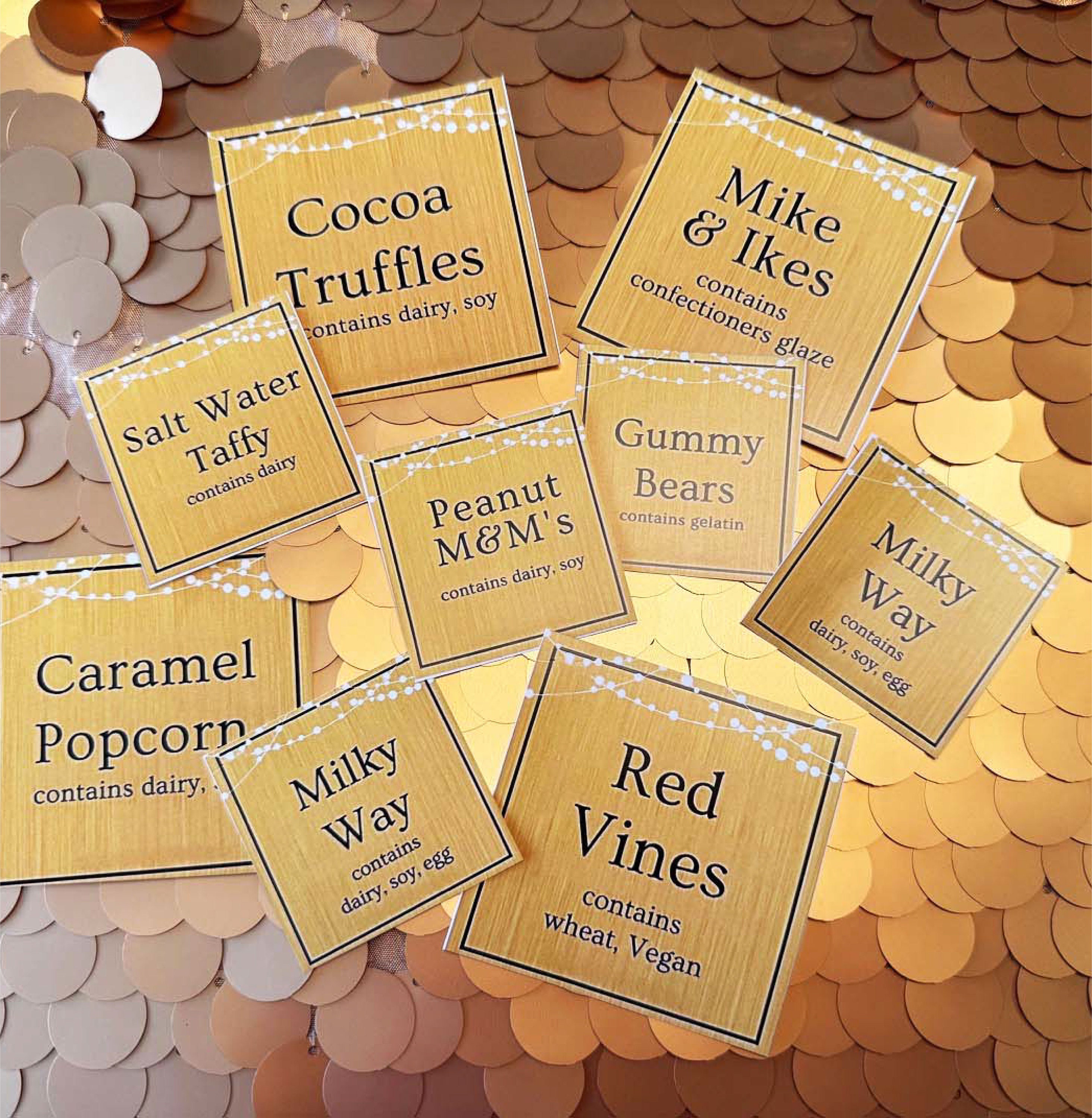 EDITABLE Birthday Candy Food Labels | Editable Birthday Sweets Candy ...