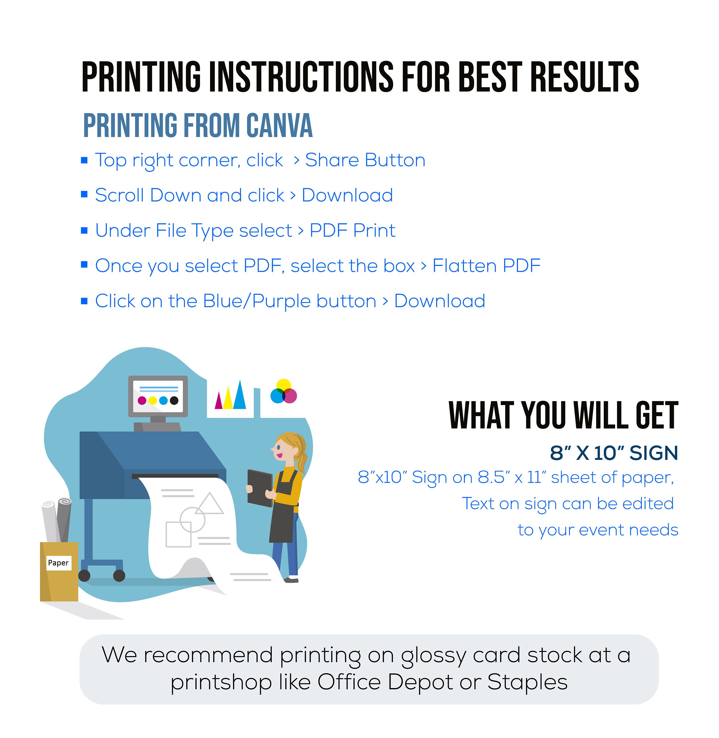 Happy Birthday Sign | Editable Canva Birthday Sign | Birthday Welcome ...