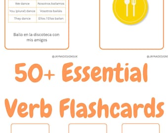 Spanish Reflexive Verb Flashcards, Spanish Language Learning Vocab ...
