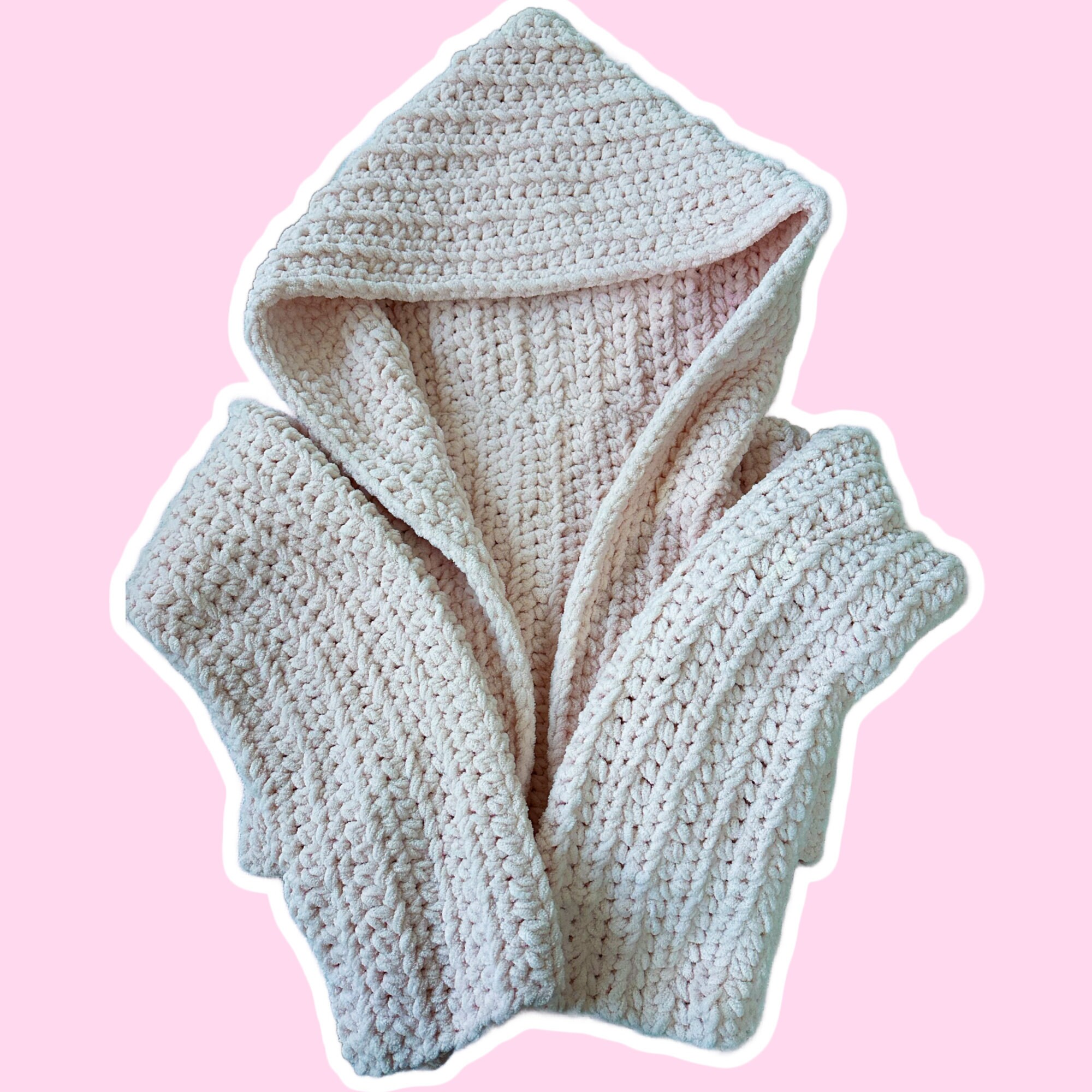 Cozy Crochet Cropped Hoodie (pattern and Video Tutorial) - Etsy