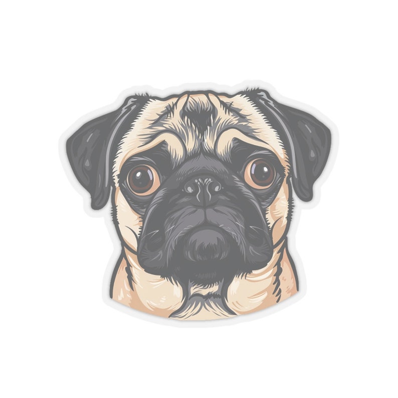 Funny Pug Sticker | Kiss-cut Stickers | Animal Lover | Dog Lovers | Dog ...
