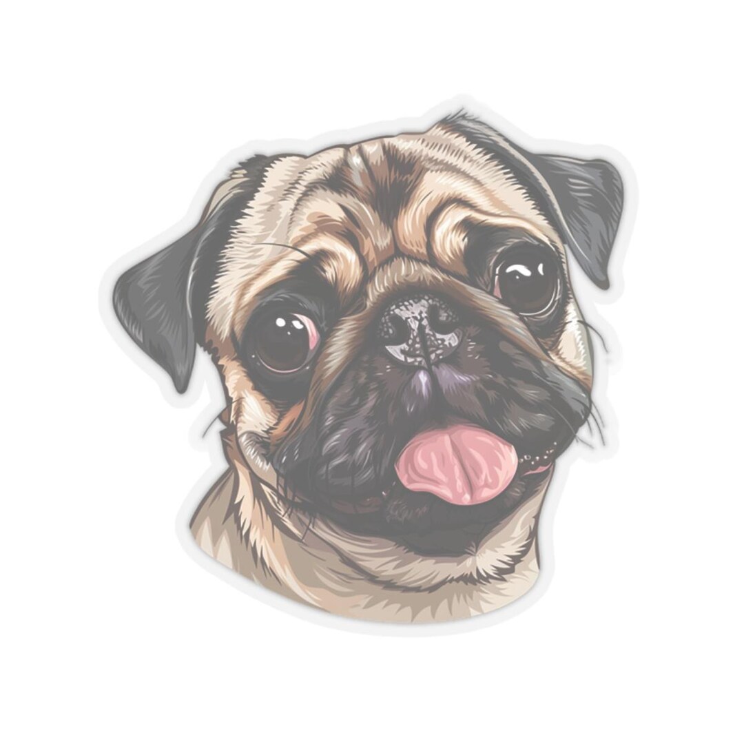 Pug Dog | Puppy | Sticker Kiss-cut Stickers | Dog Lovers |animal Lovers ...