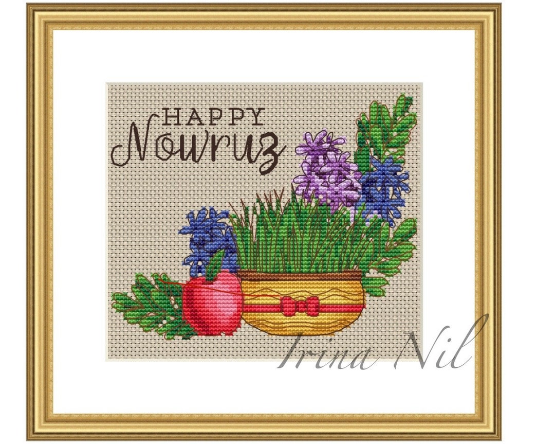 Nowruz Haftseen Cute Cross Stitch Pattern Download PDF - Etsy