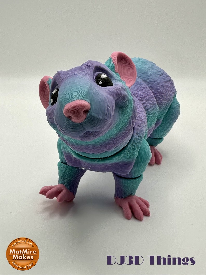 Rat Figurine, Articulated, Flexi, 3D Printed - Etsy