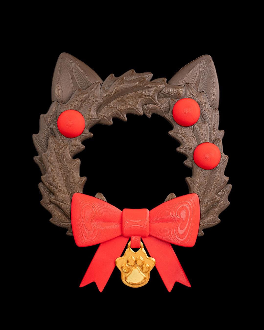 Christmas Wreath - Santa Claws - Cat - 3D Printed - Etsy