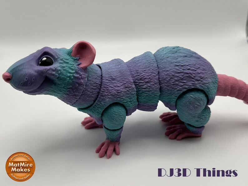Rat Figurine, Articulated, Flexi, 3D Printed - Etsy
