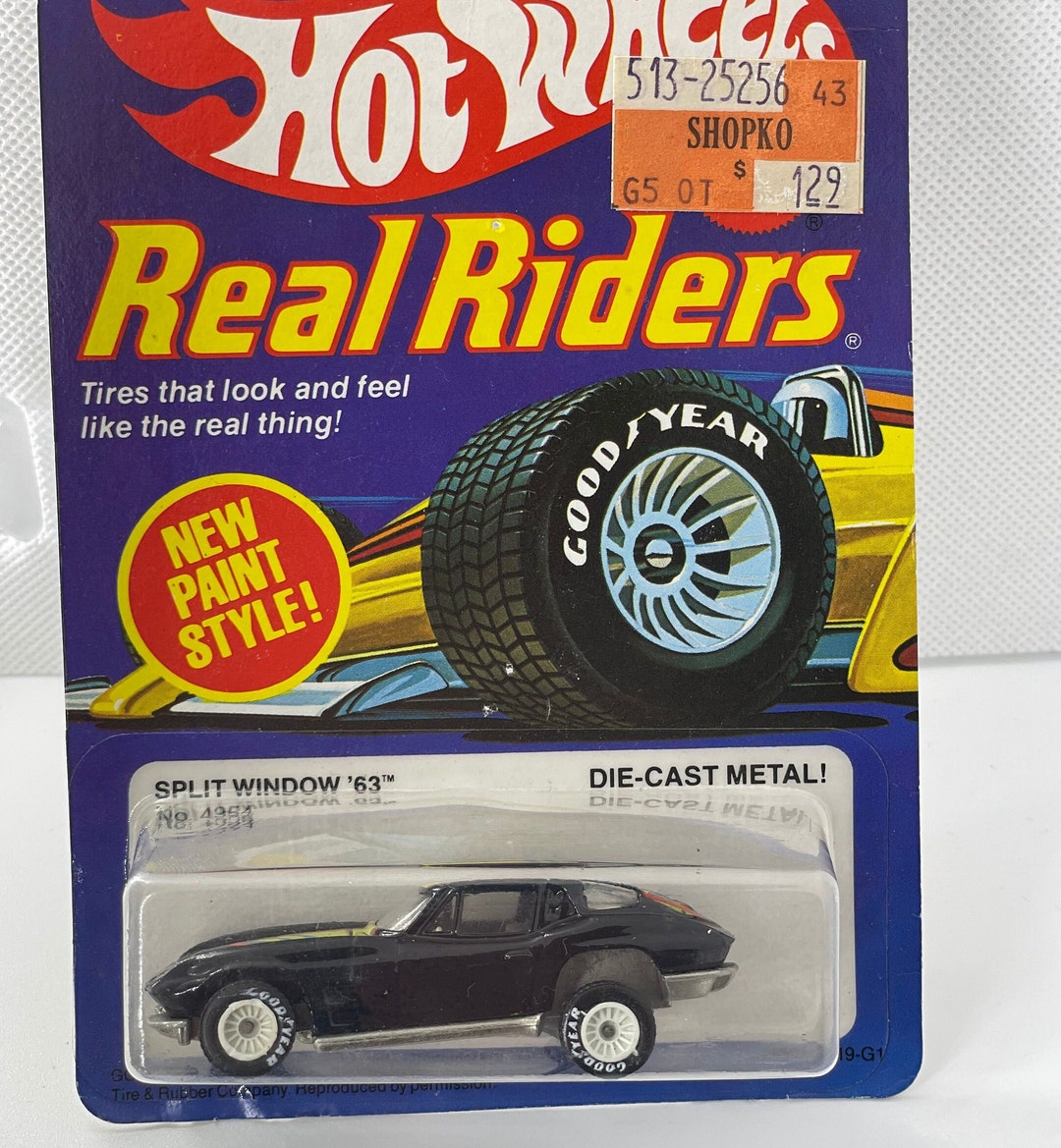 Hot Wheels Original Real Riders 1982 Split Window'63 4354 Black W/white ...